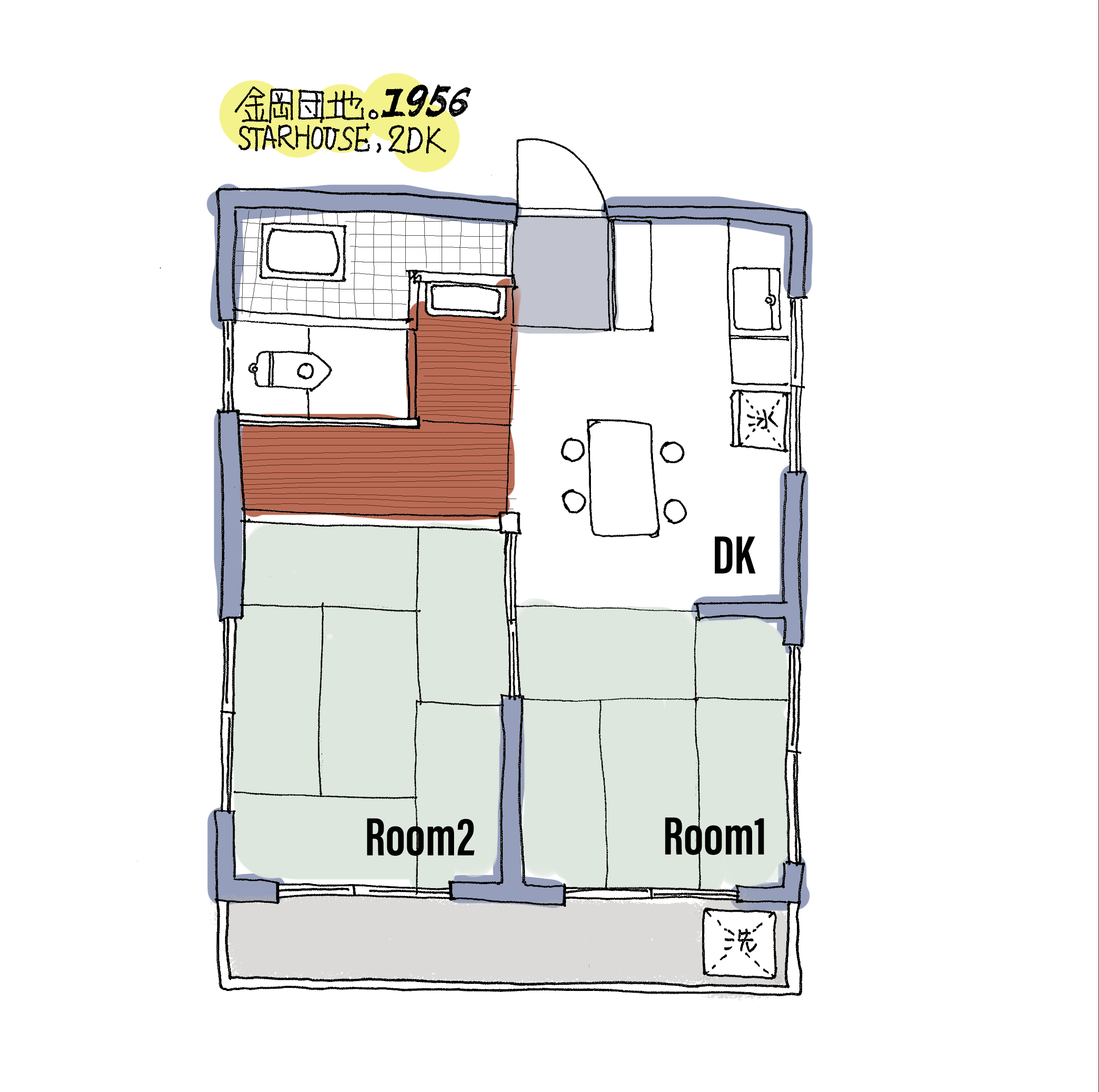 2DK平面図-1 – 眼底城事